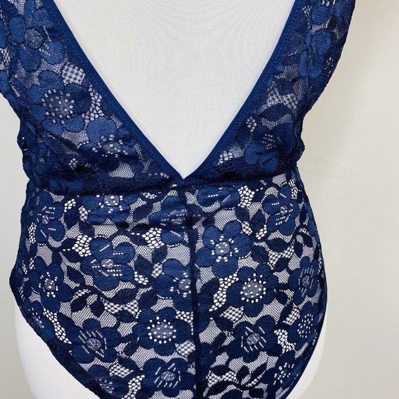 Simone Perele | Tops | Simone Perele Lace Bodysuit Small Night Blue ...